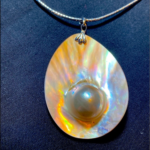 Pearl | Accessories | Unique Pendant Mother Of Pearl Imbedded In A ...